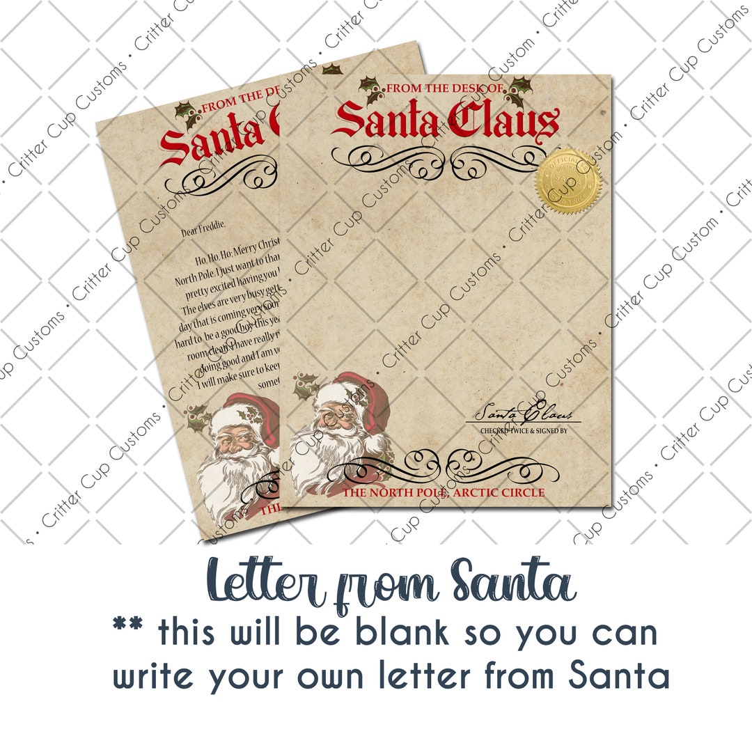 Letter From Santa DIY Printable Digital Download PDF - Etsy