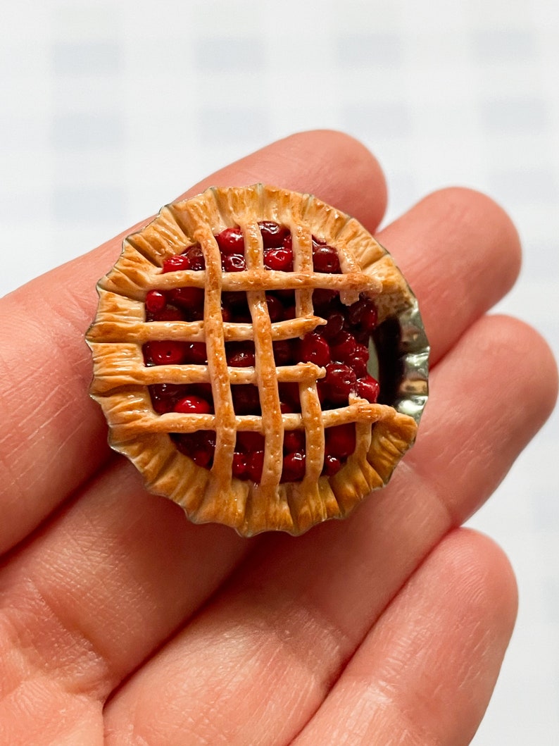 Miniature Sliced Cherry Pie Magnet - Etsy