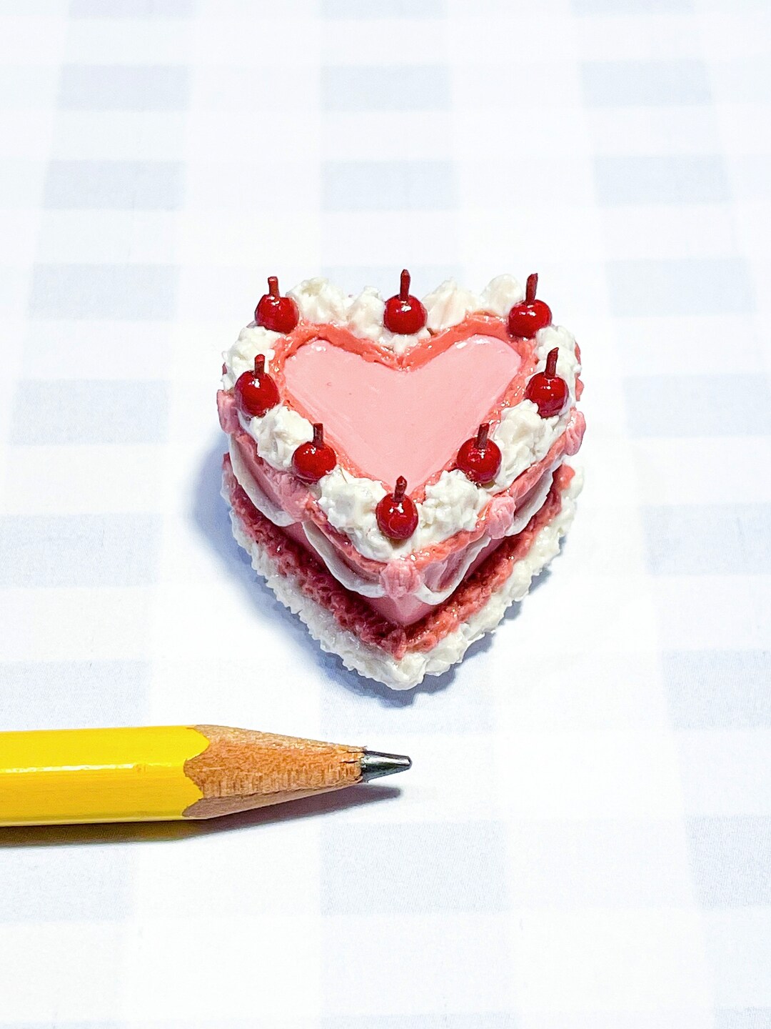 Miniature Heart Cake Magnet - Etsy