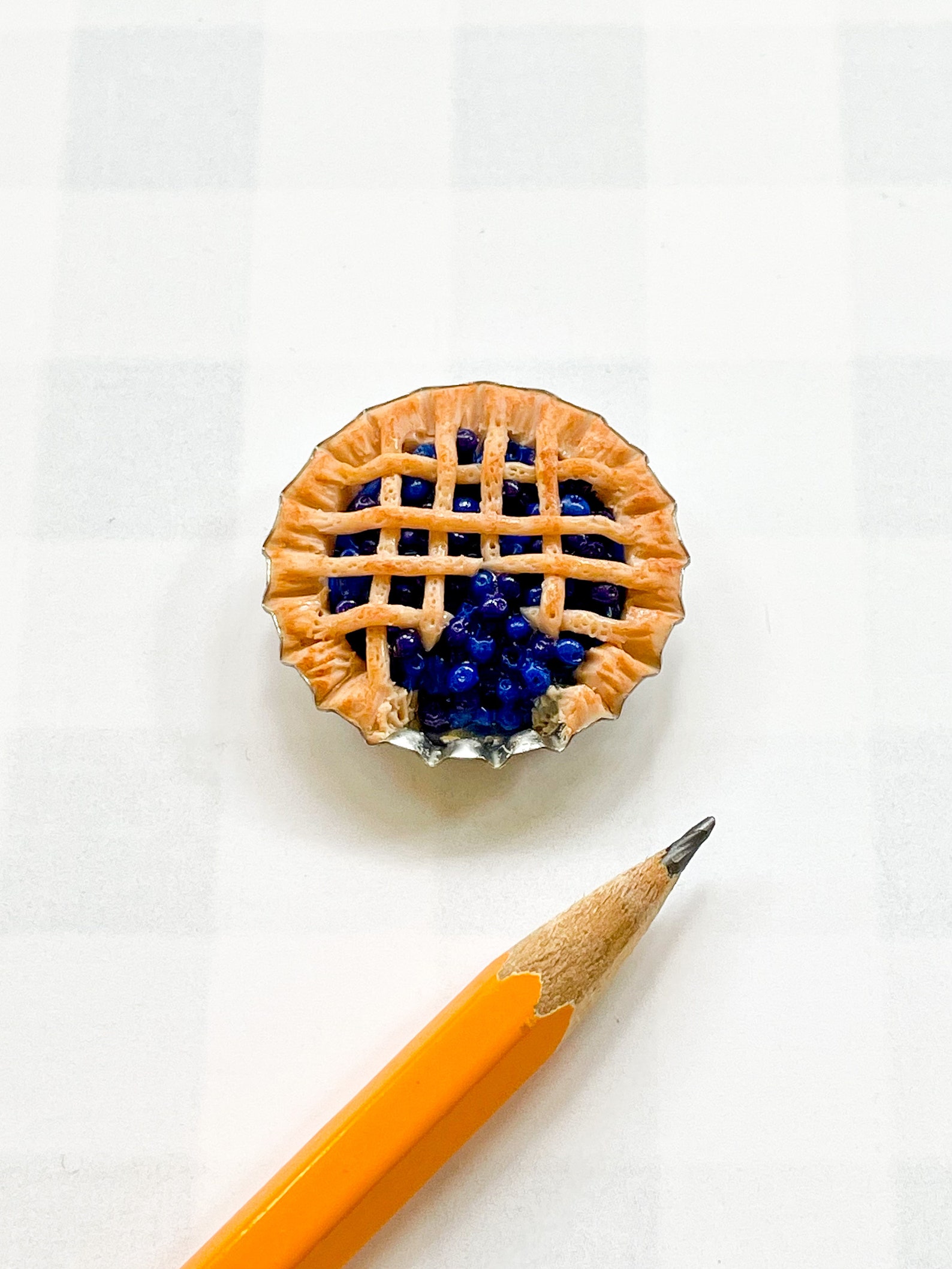 Miniature Blueberry Pie Magnet - Etsy