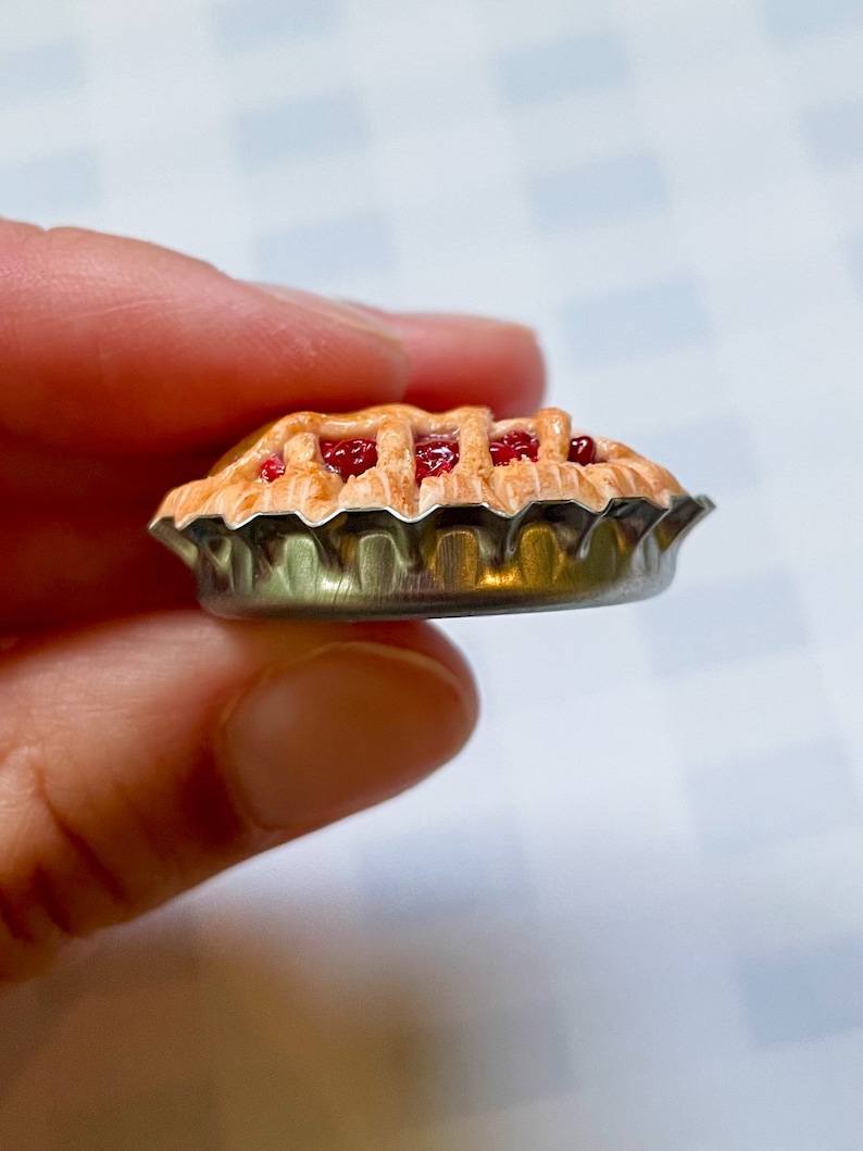 Miniature Sliced Cherry Pie Magnet - Etsy