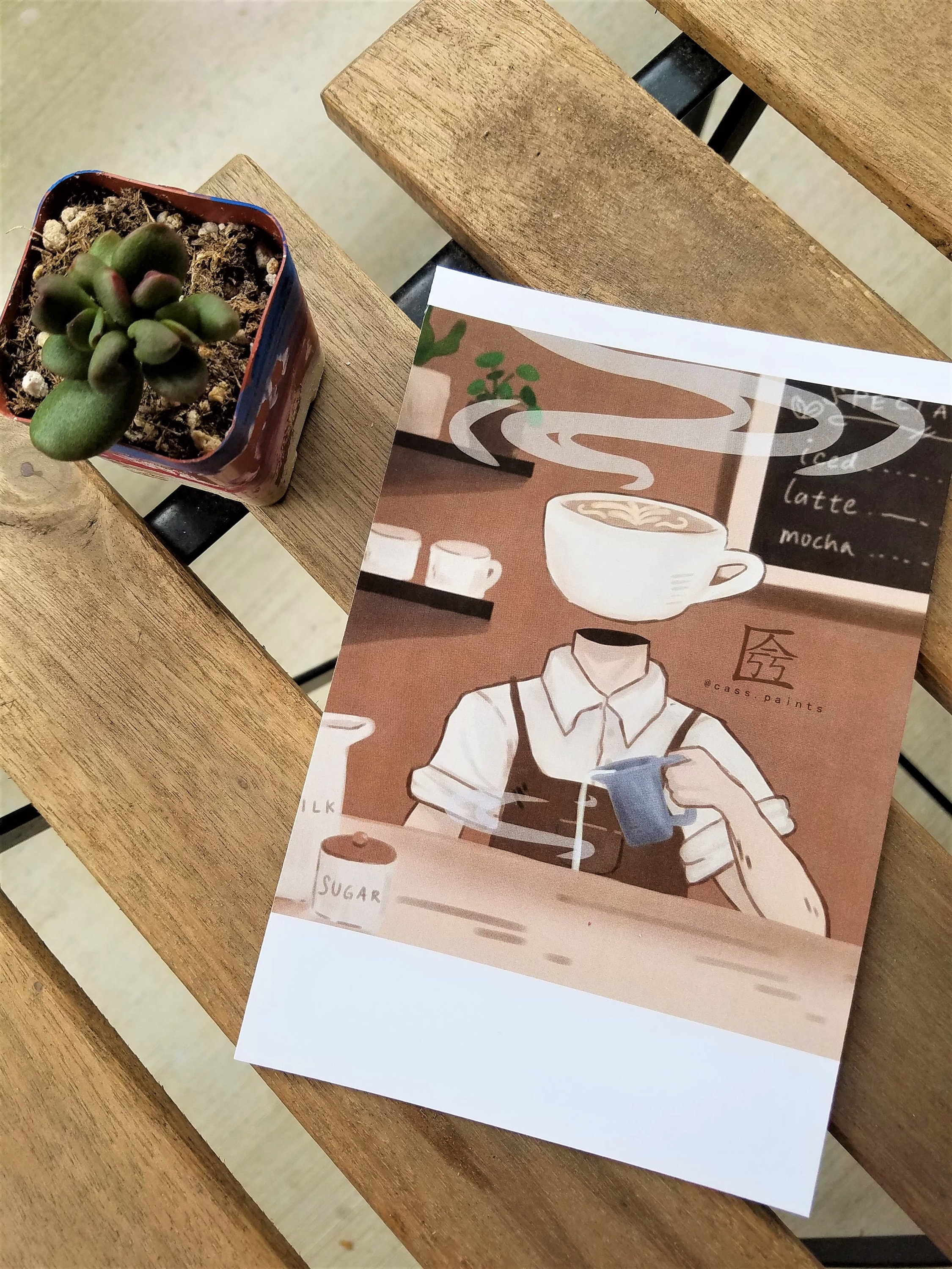 Coffee Head Print - Etsy