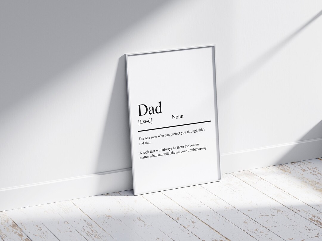Dad Definition Print Dictionary Prints New Dad Gift - Etsy