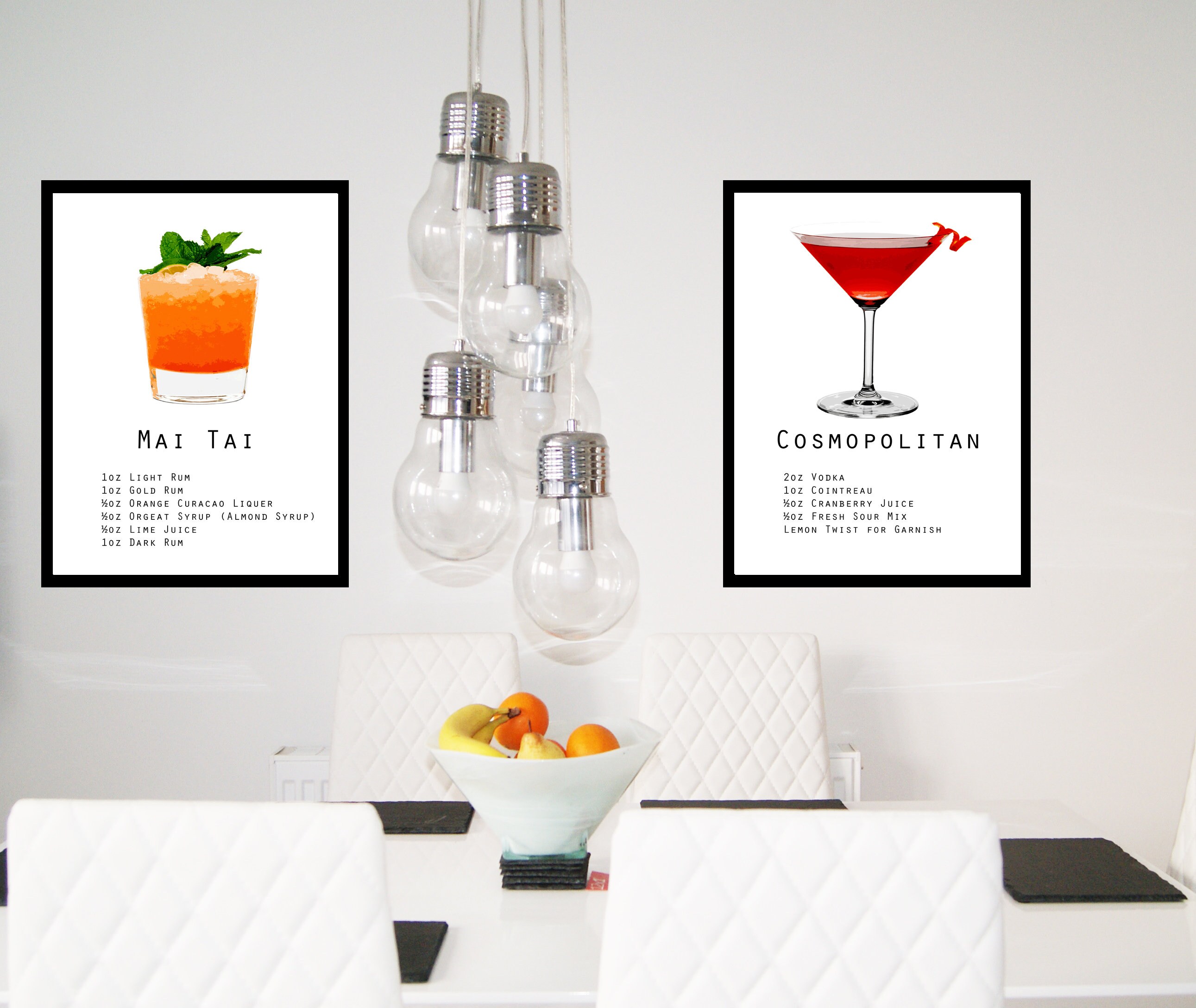Cocktail Prints Wall Art Classic Cocktails Cosmopolitan Etsy Ireland