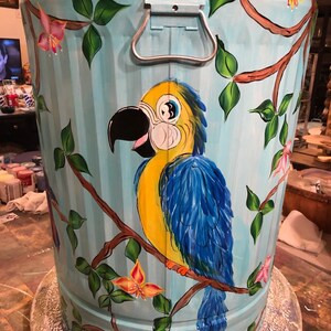 30 Gallon - Carib. Blue W/macaws Bright Colors - Etsy