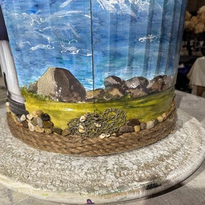 Hand Painted Trash Can - Nautical - 30 Gallon - Etsy