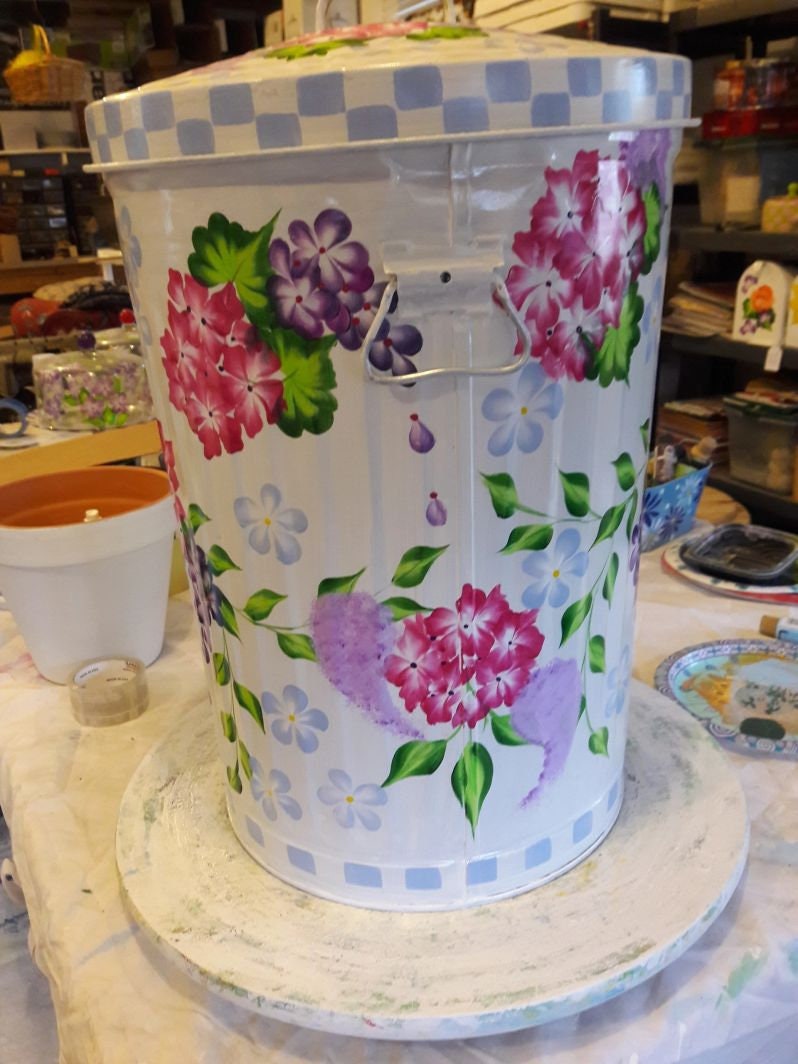 20 Gallon White Wash, Fuchsia, Purple, Blue Floral, Greenery - Etsy