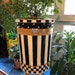 30 Gallon Black and Cream Stripe Checks With Gold Dragging - Etsy