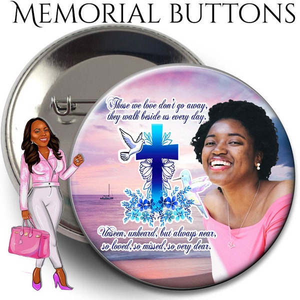 Memorial Pins for Funeral - Etsy