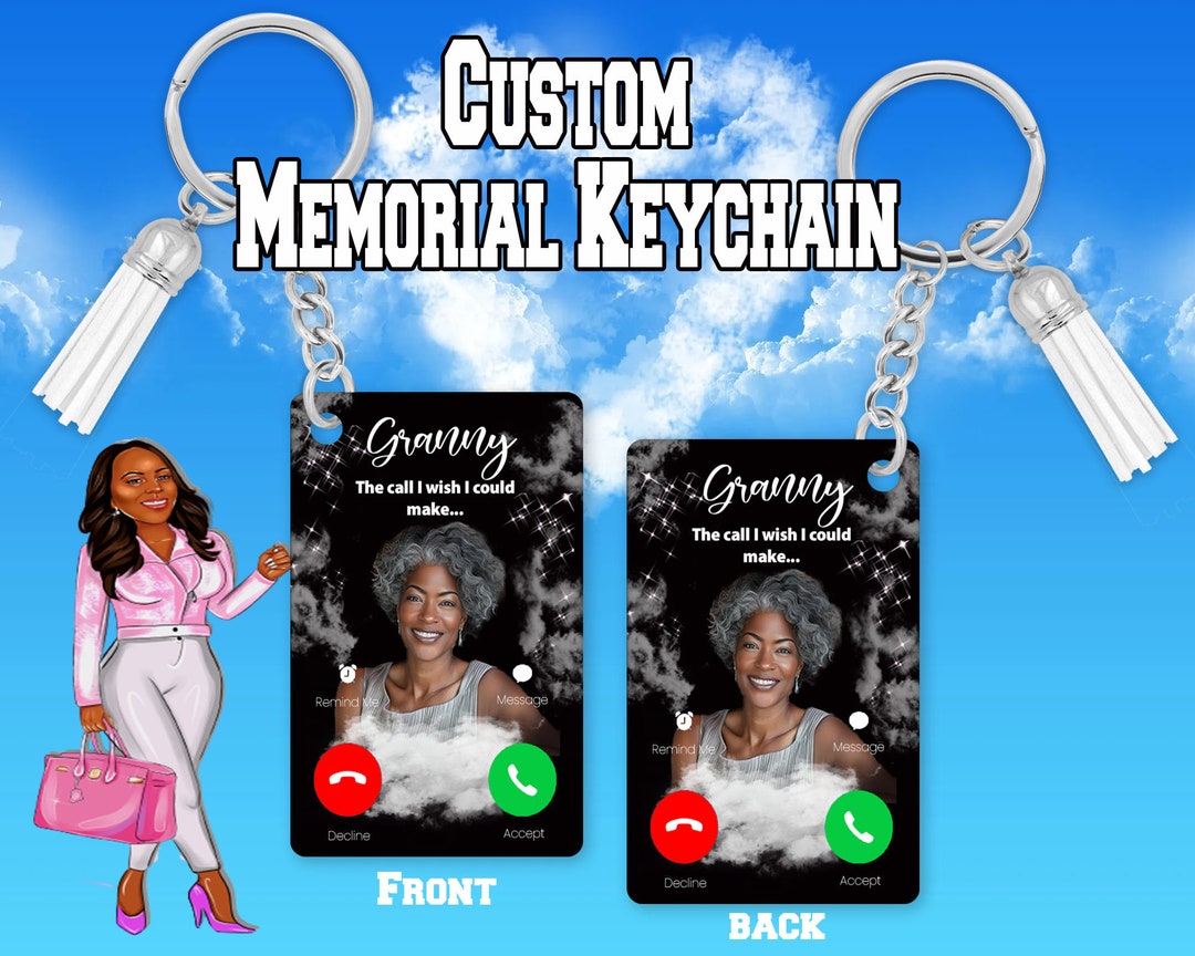 Memorial Keychain, Personalized the Call I Wish I Could Make, Photo ...