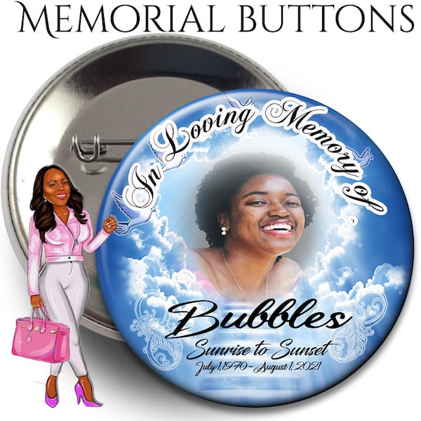 Memorial Buttons - Etsy