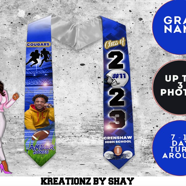 Football Graduation Stoles - Etsy