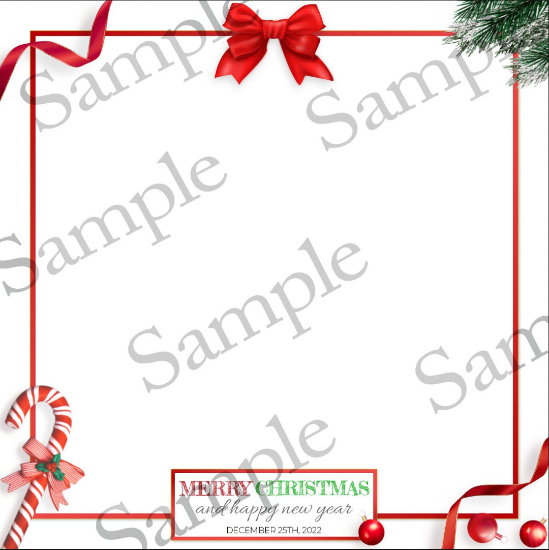Christmas Booth Photo Template, 360 Booth Overlay Filter, Revospin 360 ...