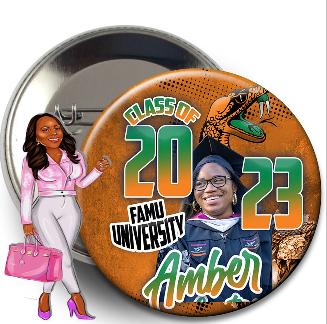 Mascot Graduation Button Pins or Grad : 3, School Buttons - Etsy