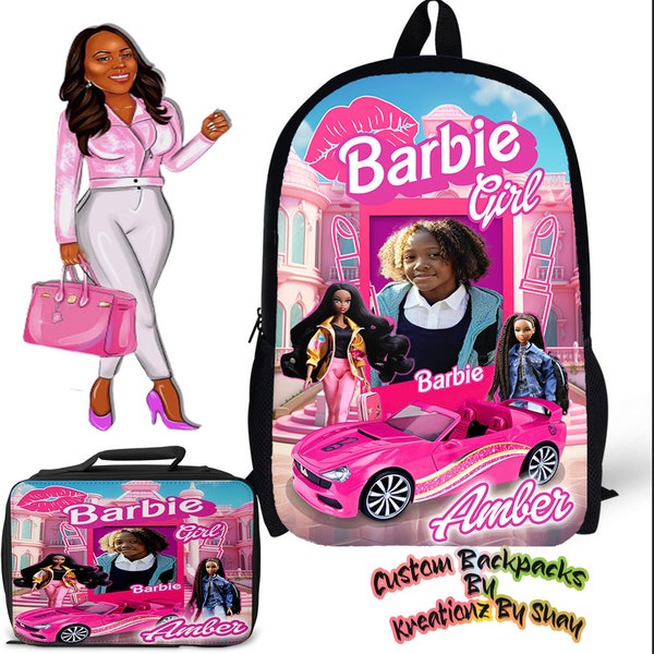 Barbie Backpack With Lunch Box - Etsy