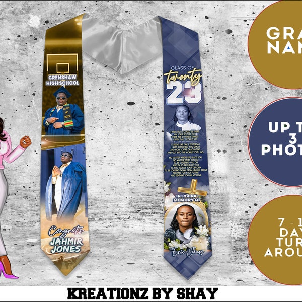 Memorial Stole Graduation - Etsy