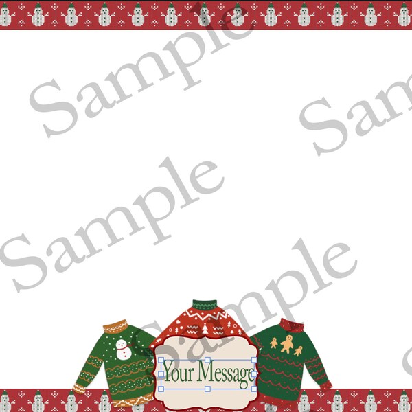 Ugly Sweater Photo Booth Template - Etsy