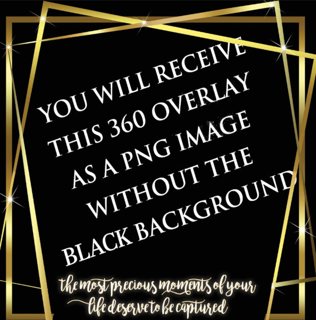 Gold Border 360 Booth Photo Template, 360 Booth Overlay Filter ...