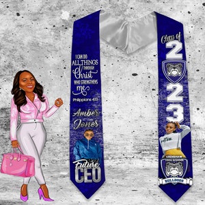 Custom Royal Blue Scripture Graduation Stole - Etsy
