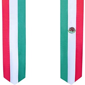 Mexican Mexico Graduation Sash Mexican Flag Graduation Sash Graduation ...