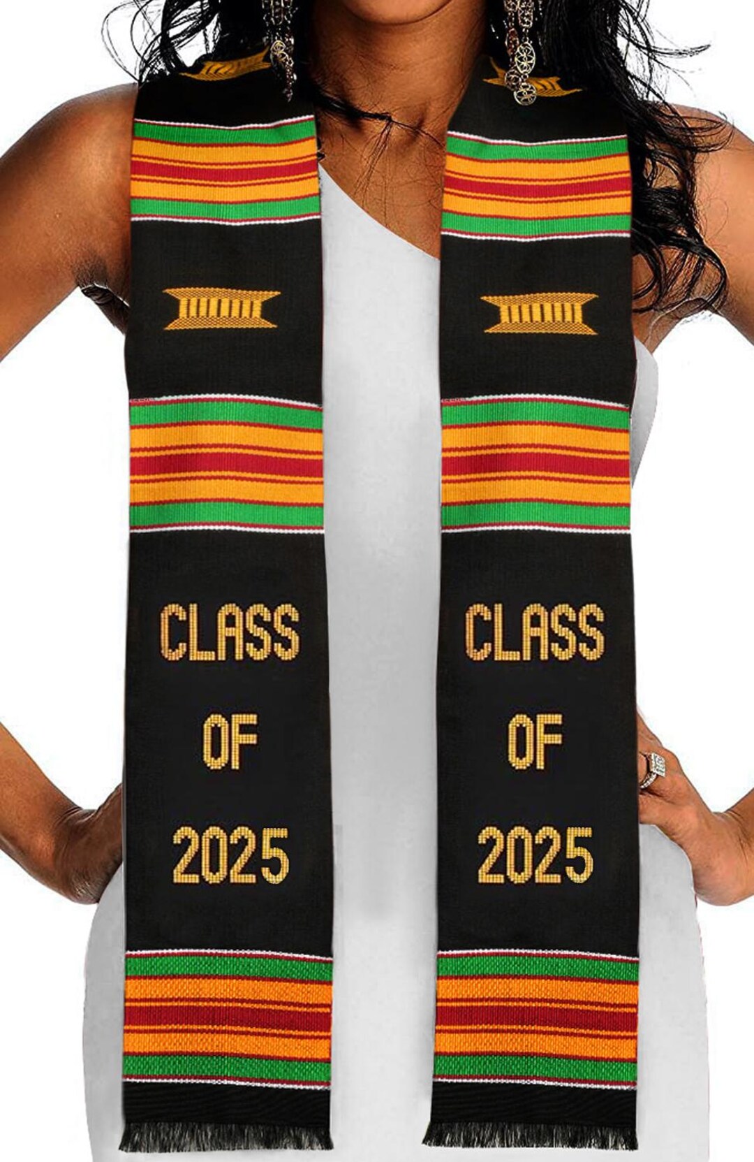 CLASS OF 2025 Classic Kente Stole Sash Stoll Graduation Stole Class of ...