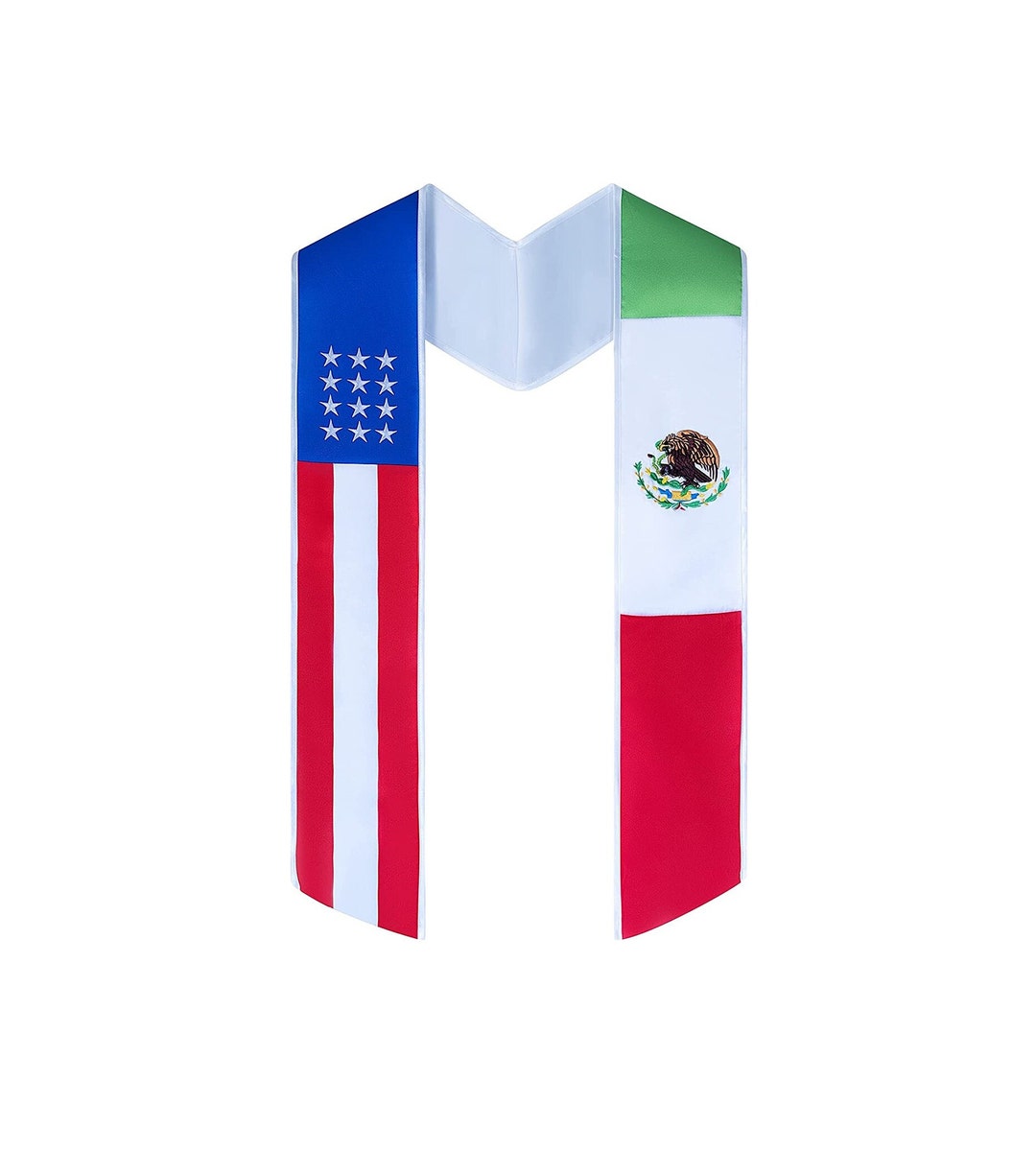 Mexican/american Mexico America Graduation Sash Mexican Flag USA Flag ...