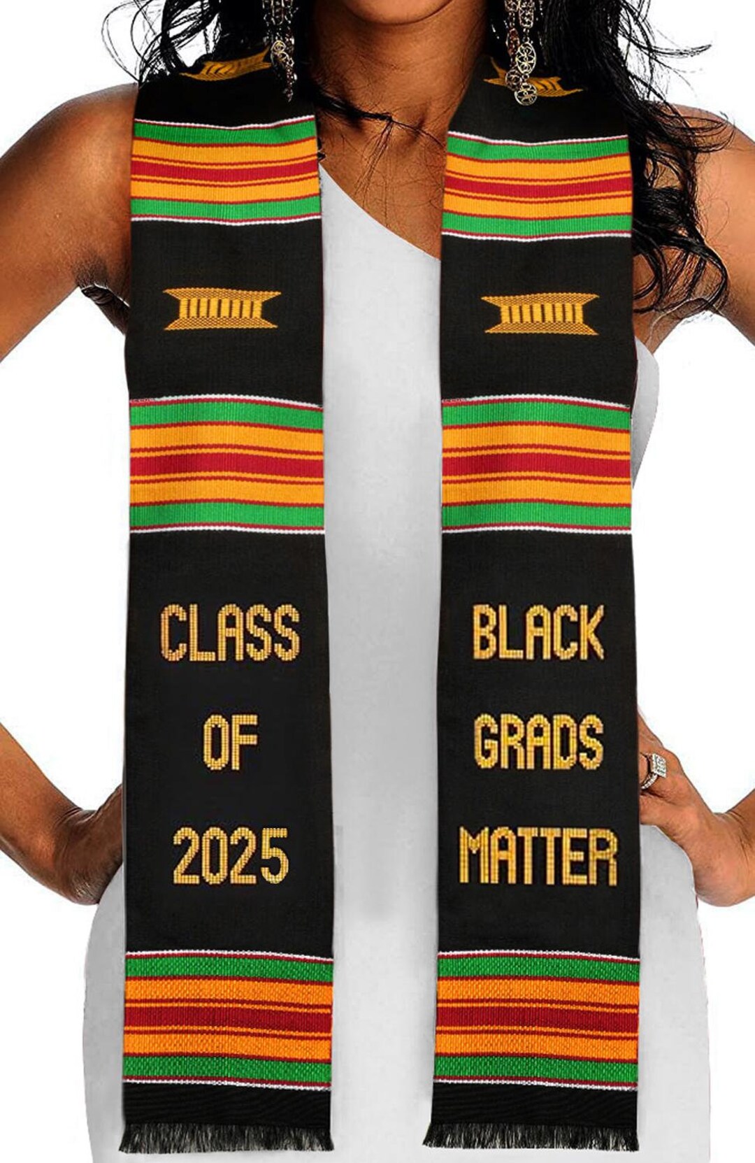 2025 Black Grads Matter Kente Graduation Stole Class of 2025 - Etsy