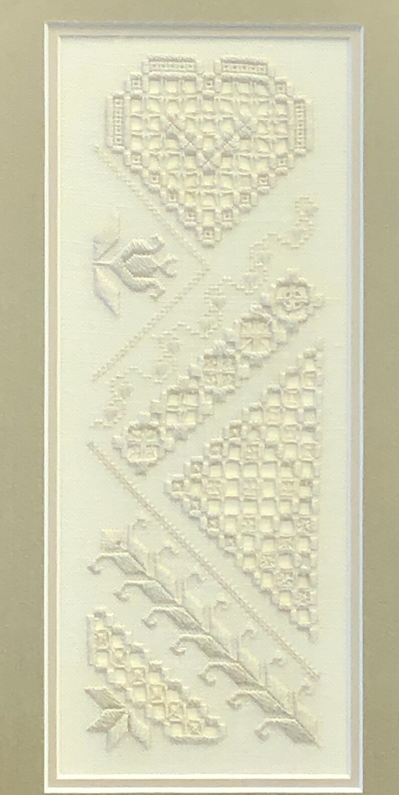 Hardanger Embroidery Framed Set - Etsy