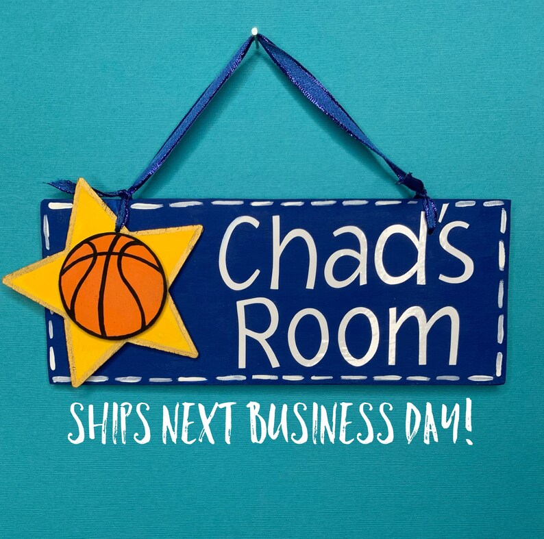 Basketball Name Sign. Hand Painted Sport Room Sign. Sport | Etsy