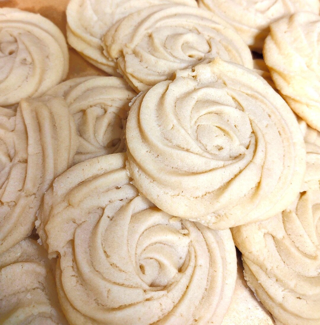Whipped Shortbread Butter Cookies, Fresh Baked (one Dozen) - Etsy