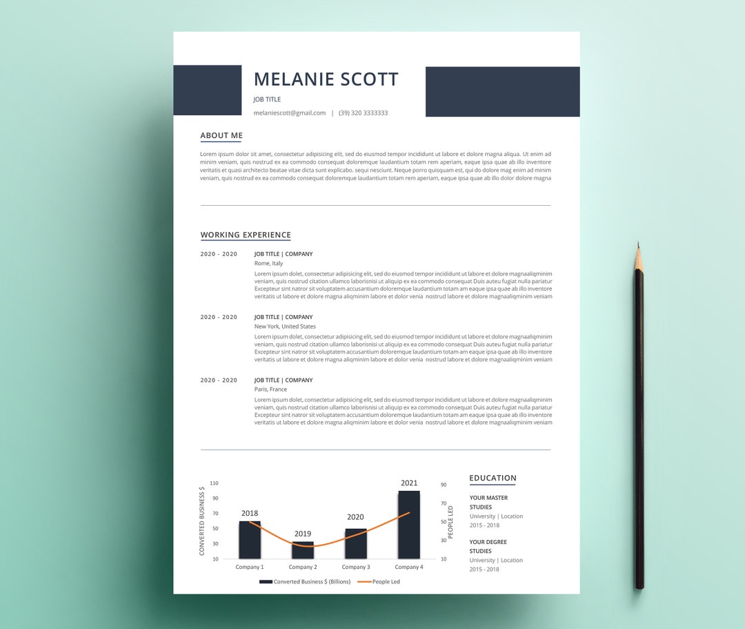 Best Resume 2020, Resume Template for Executive, Creative CV Template ...