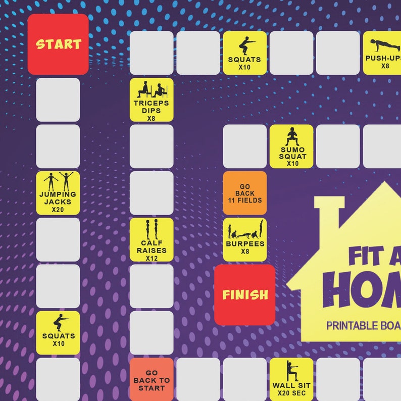 Fit at Home Board Game (fun and Physical Exercise for Everyone) - Etsy