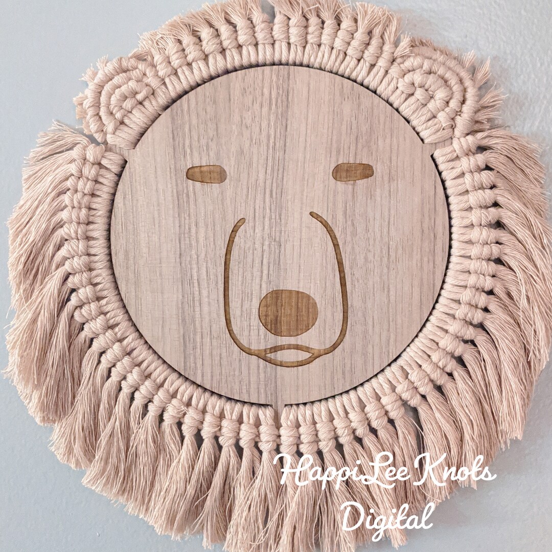 Wood Macrame Bear SVG, Bear Macranimal Laser Cut File, Digital Download ...