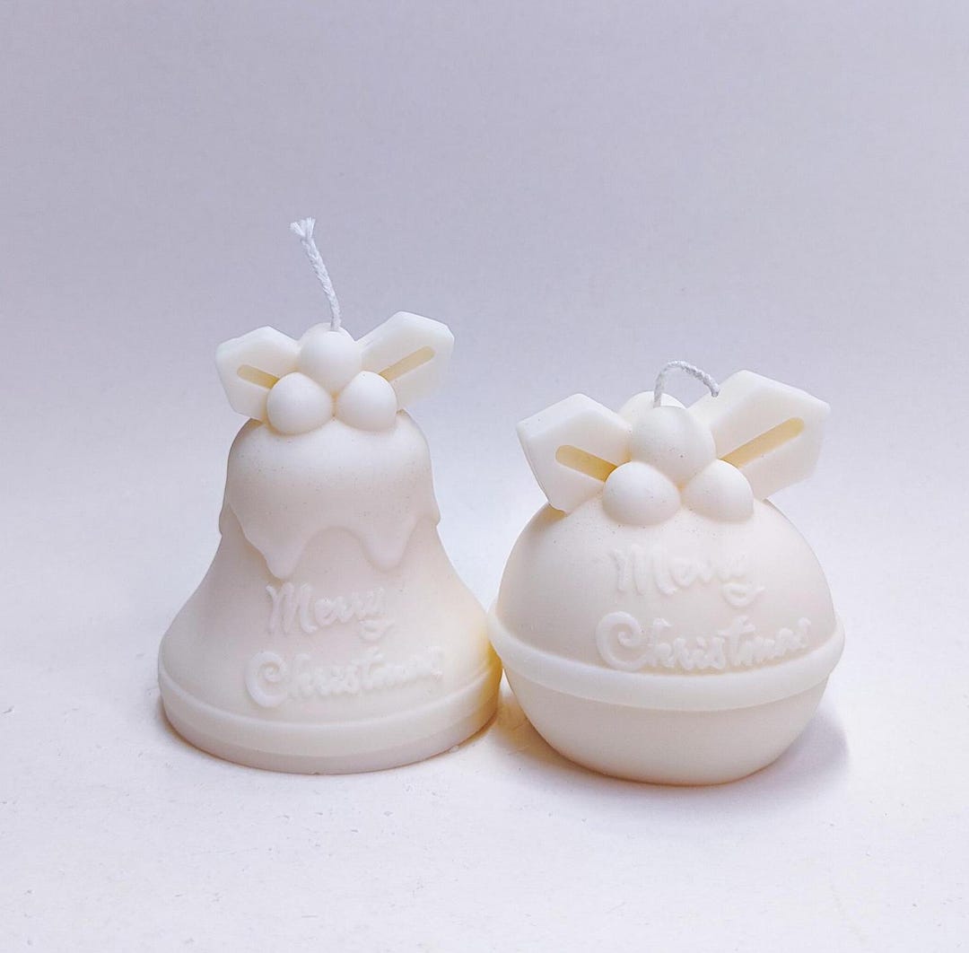 Christmas Bell & Ball Sculpural Candle Set | Home Decor | Aesthetic ...