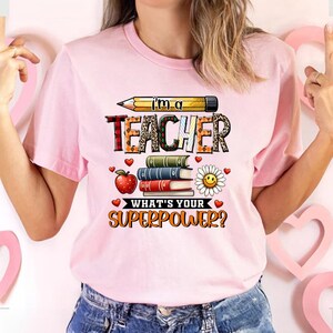 I Am A Teacher Whats Your Super Power Shirt, Leopard Print Teacher ...