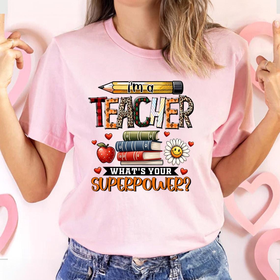I Am A Teacher Whats Your Super Power Shirt, Leopard Print Teacher ...