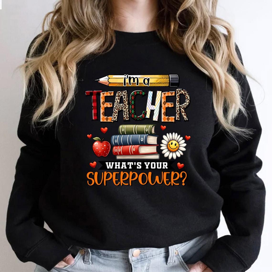 I Am A Teacher Whats Your Super Power Shirt, Leopard Print Teacher ...