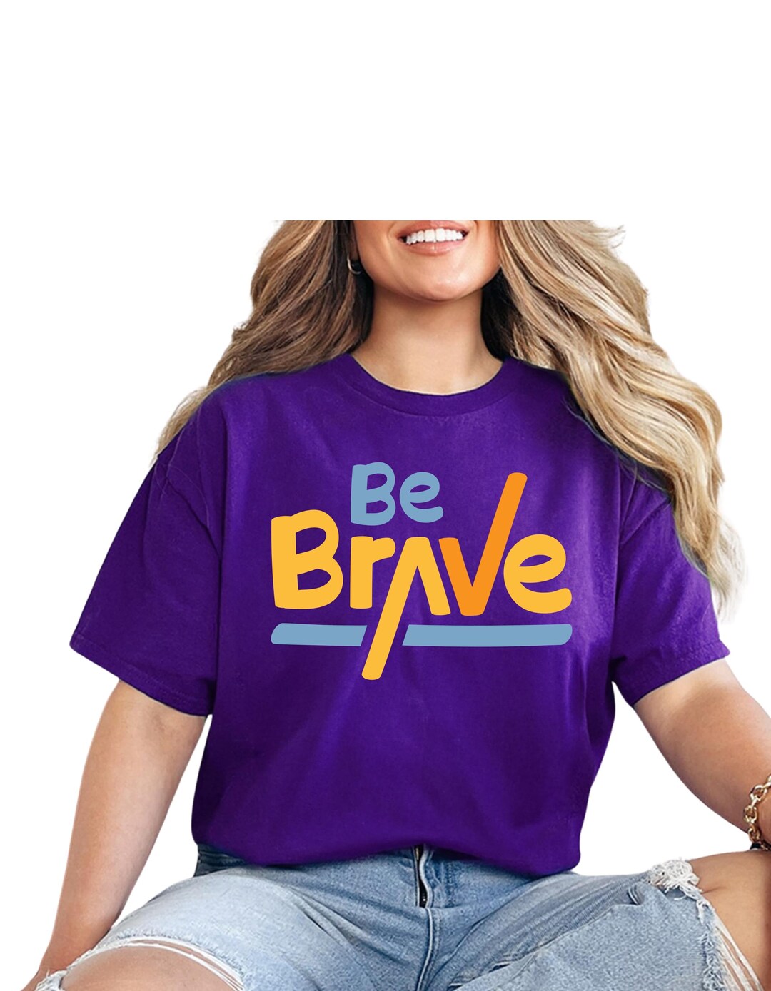 Be Brave Graphic Tee, Inspirational Quote Shirt, Motivational T-shirt ...