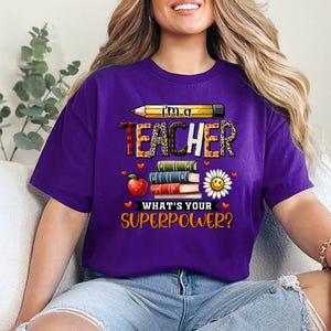 I Am A Teacher Whats Your Super Power Shirt, Leopard Print Teacher ...