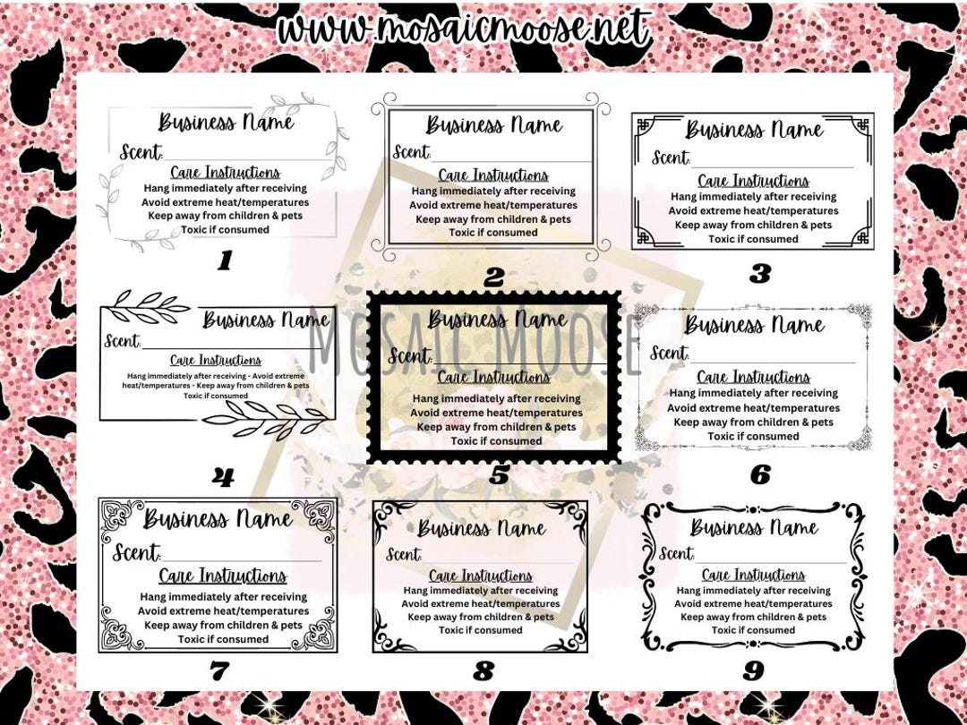 Freshie Scent Labels - Etsy