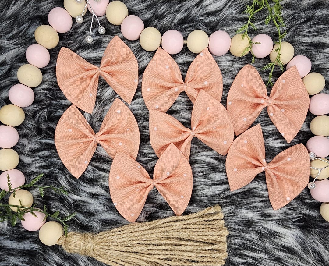 Blush Polkadot Freshie Bow - Etsy