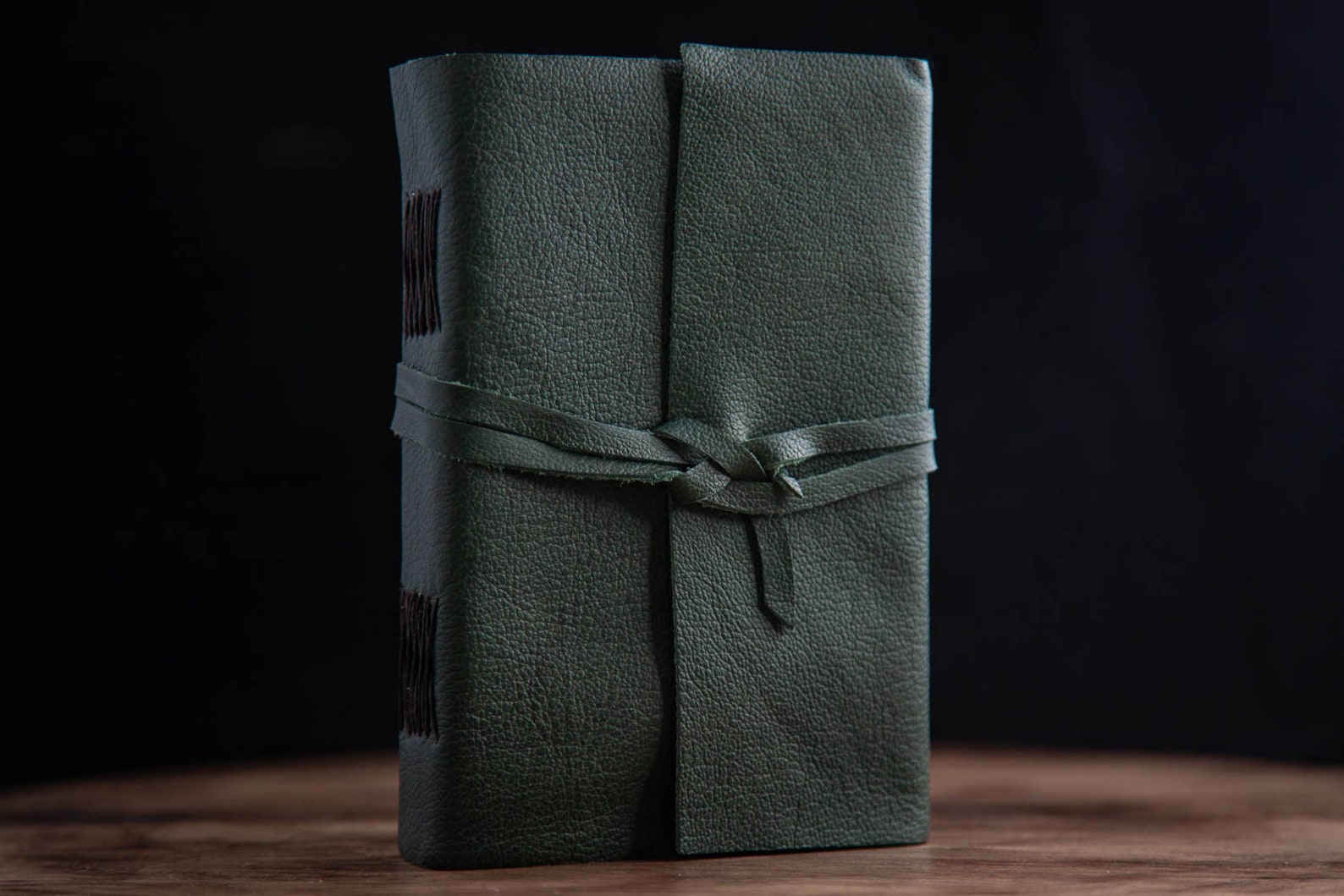 Dark Green Leather Bound Grimoire Journal With Blank Pages, 135g off ...