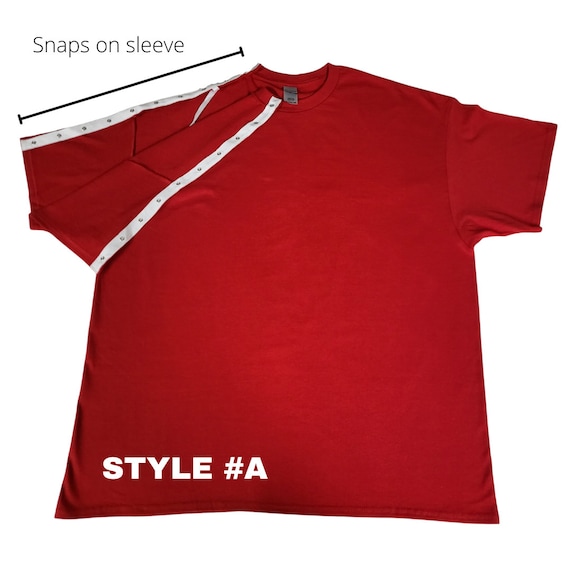 Unisex Rotary-cuff T-shirt Velcro or Snap Shoulder - Etsy