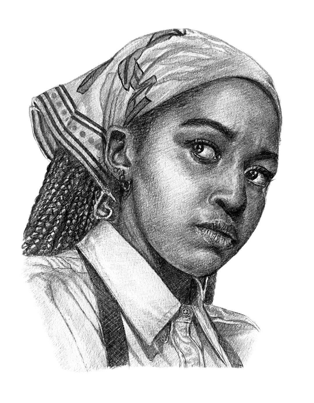 Handmade Portrait, Personalized Black and White Portrait, Custom ...