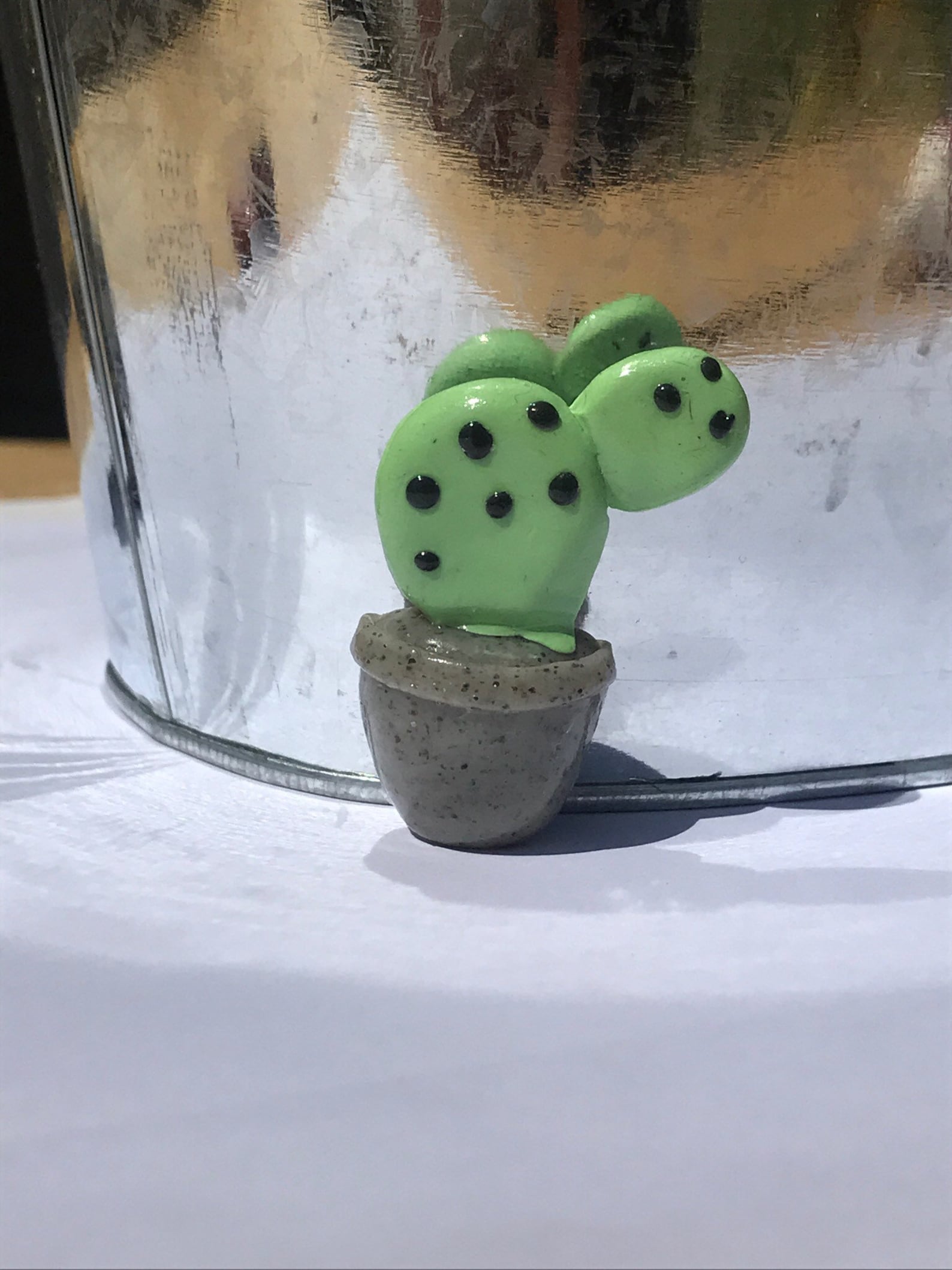 Polymer clay cactus magnet | Etsy