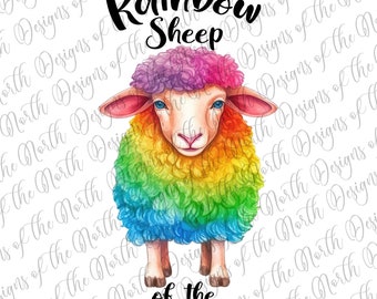 Fluffy Sheep and a Rainbow Trapped in a Bottle Print - Etsy