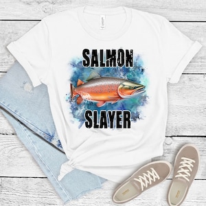 Salmon Slayer-salmon Fish Sublimation-salmon Sublimation-salmon Digital ...
