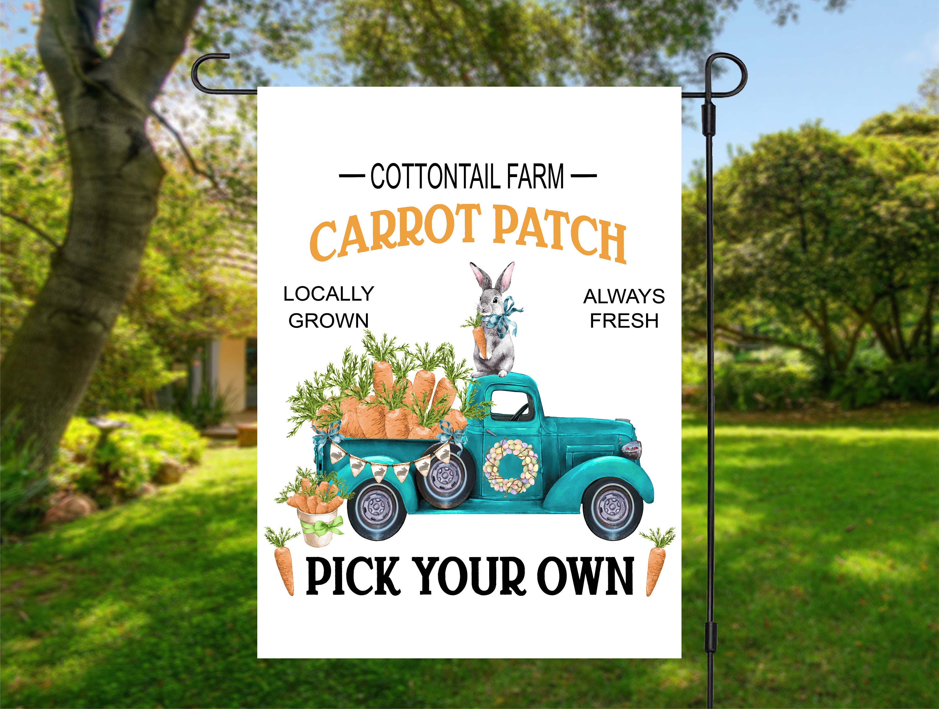 Carrot Patch Sublimation-carrot Patch Easter - Etsy
