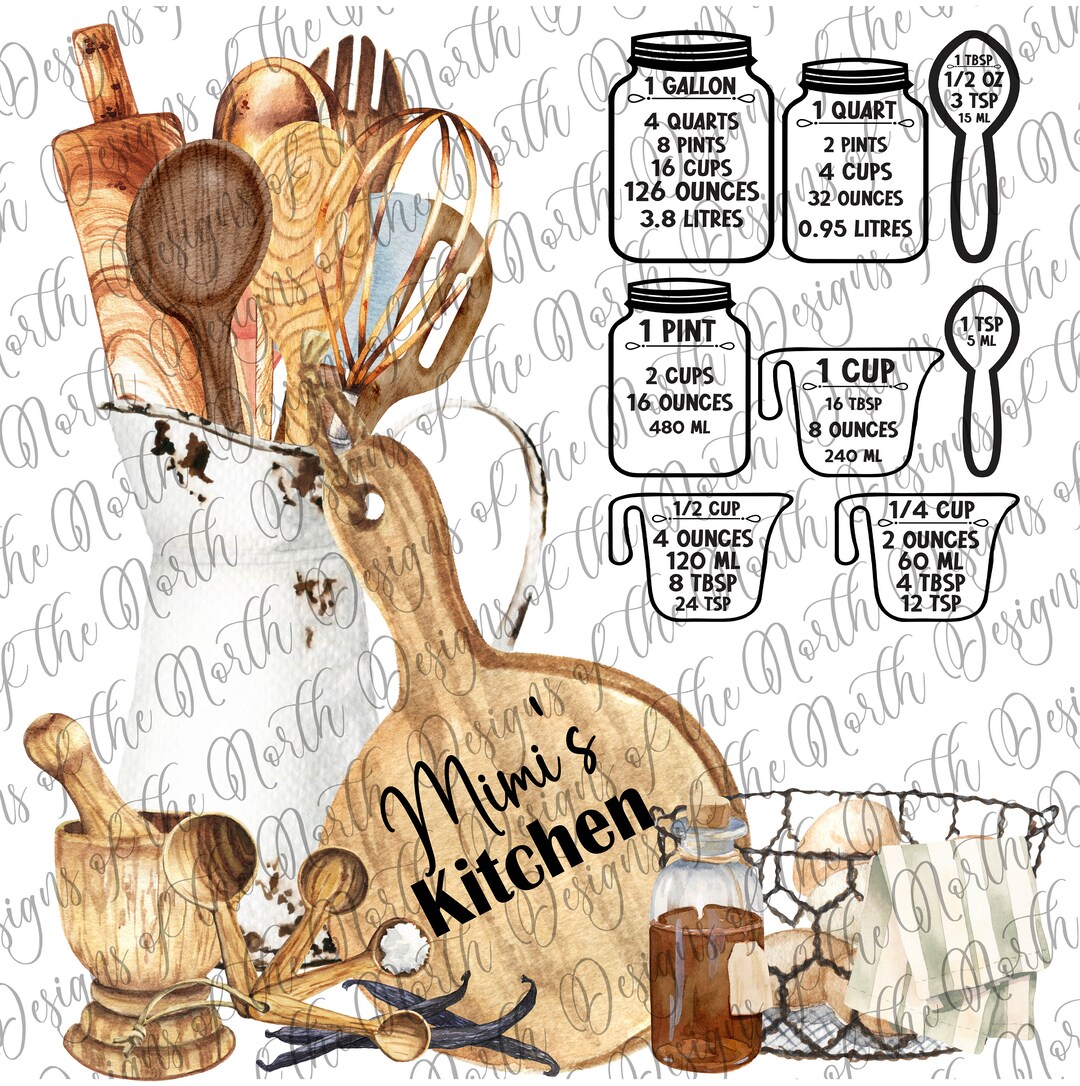 Mimi's Kitchen-mimi's Kitchen Sublimation-conversion Chart Sublimation ...