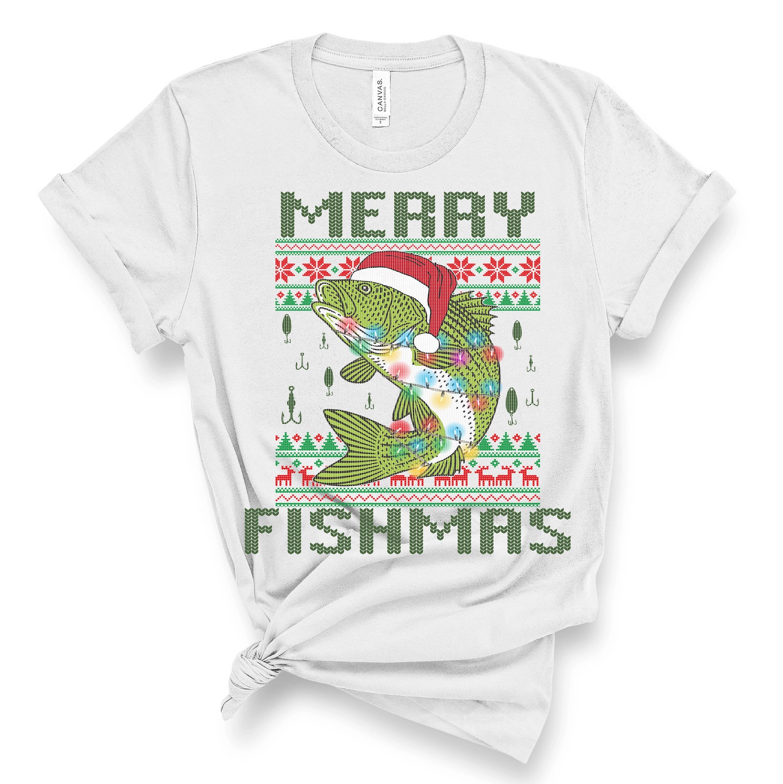 Merry Fishmas-merry Fishmas Sublimation-ugly Sweater - Etsy